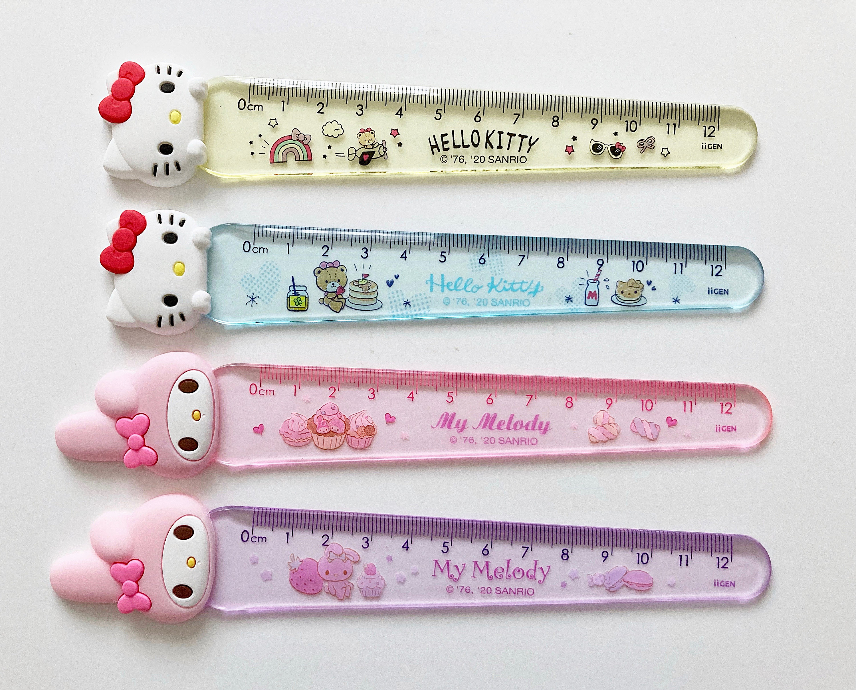 My Melody Hello Kitty 3D cute kawaii kitsch pastel 12cm rulers | Etsy