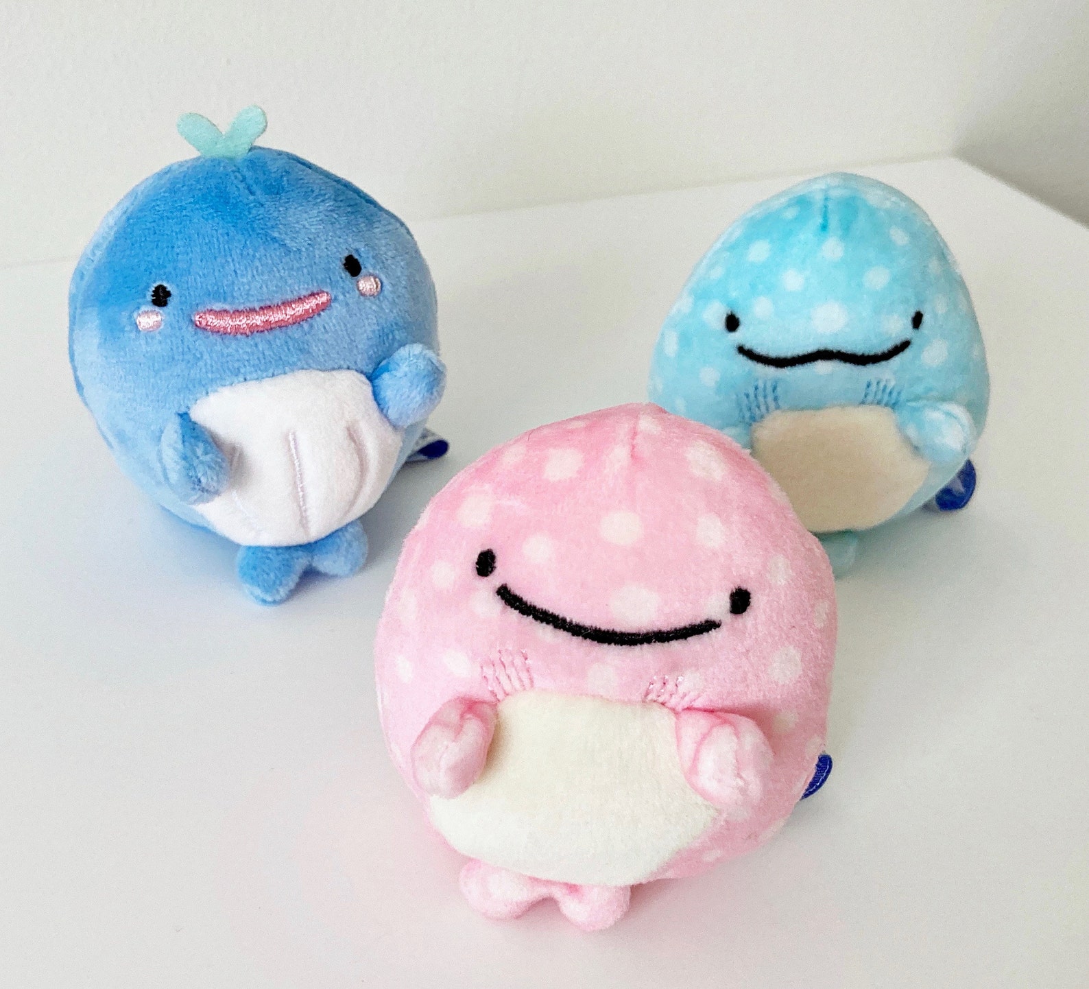 San X Jinbesan Whale Shark Kokujira Kokojira No Okaasan Plush Toys With ...