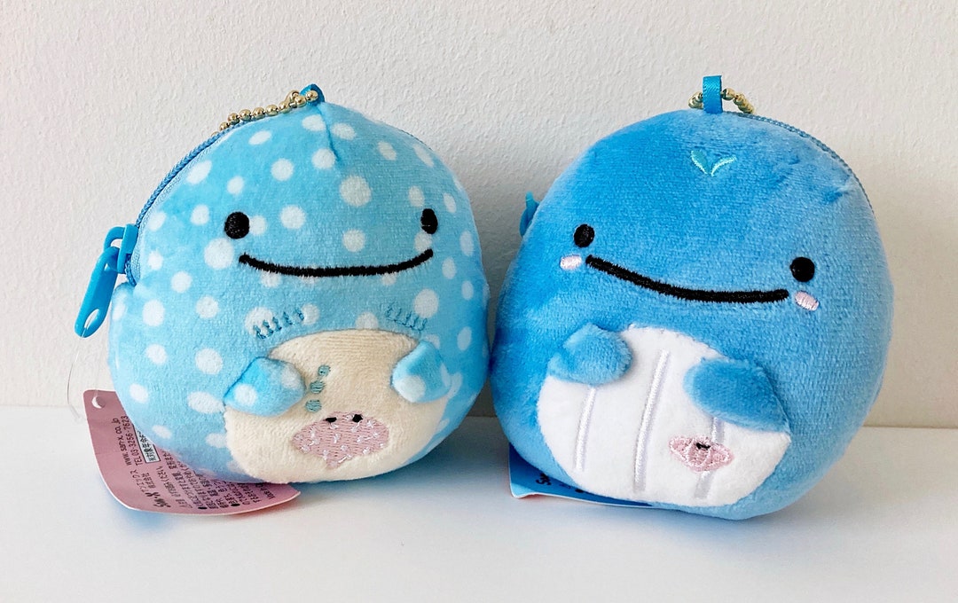 Jinbesan Kokujira Cute Kawaii Kitsch Keychain Plush Purse in Handmade ...