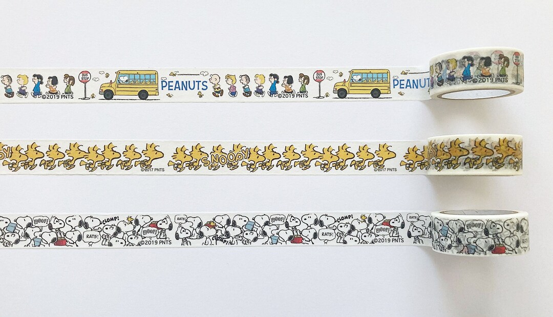Snoopy Peanuts Woodstock Charlie Brown Cute Kawaii Washi Sticky Masking ...