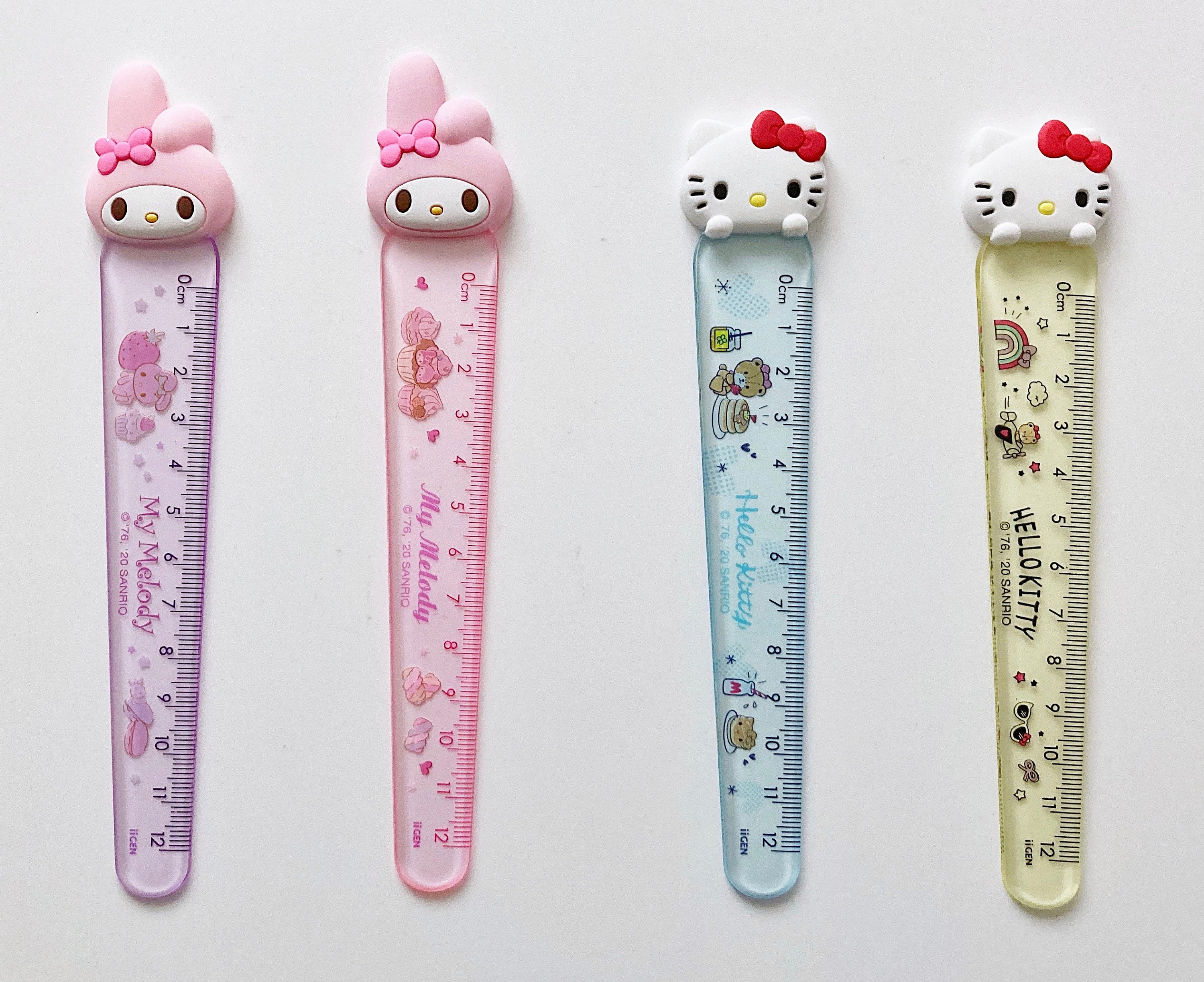 My Melody Hello Kitty 3D cute kawaii kitsch pastel 12cm rulers - Etsy.de