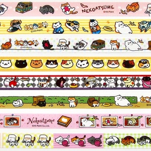 Neko Atsume Backyard Cats Cute Kawaii Washi Sticky Masking Deco Tape ...