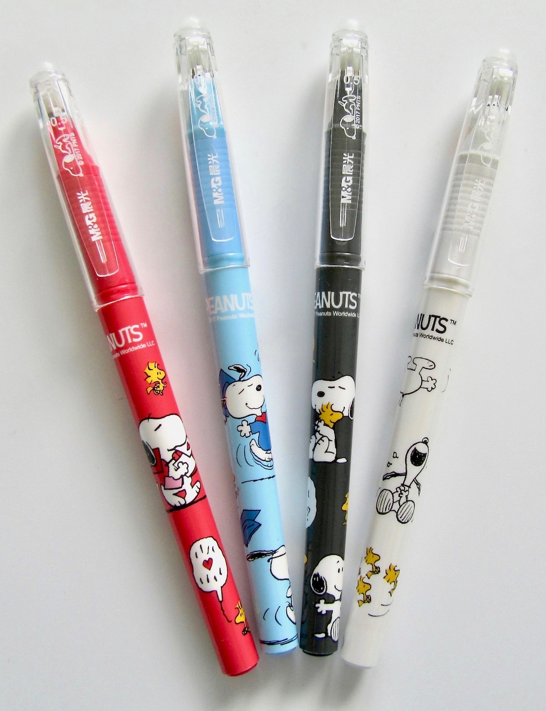 Snoopy Woodstock Peanuts Charlie Brown Cute Kawaii 0.5mm Erasable Black ...