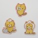 Corocoro Coronya Bread Cat 'icecream' Cute Kawaii Kitsch Gold Accented ...