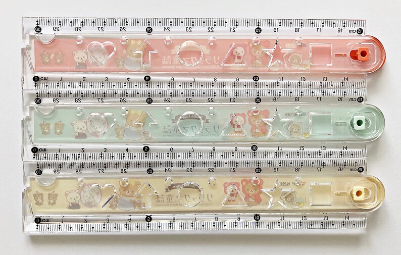 Rilakkuma Fairytale Cute Kawaii Kitsch 30cm Folding Ruler With Shape ...