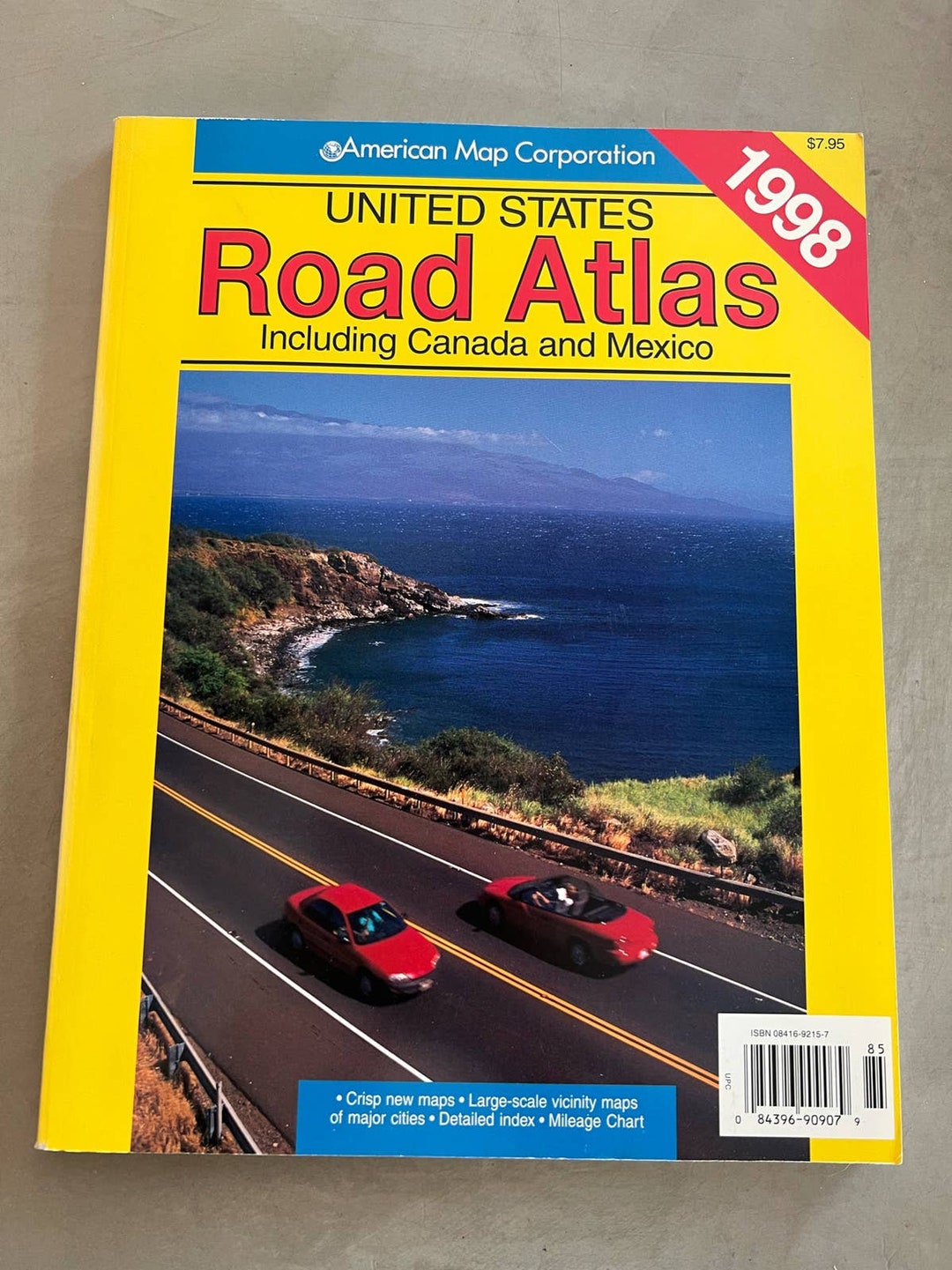 American Map Corporation United States Road Atlas 1998 - Etsy