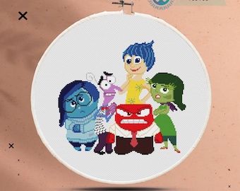 PDF Cross Stitch Pattern - 0039.joy / Sadness / Anger / Fear / Disgust ...