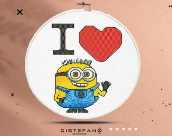 MINIONS Cross Stitch Pattern PDF Embroidery Chart Cute - Etsy