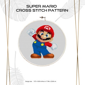 SUPER MARIO Bros Cross Stitch Pattern PDF, Mario and Luigi Cute ...