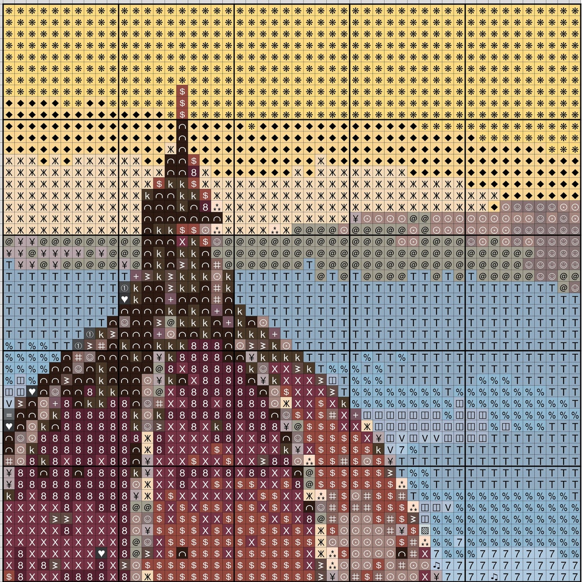 FLORENCE Cross Stitch Pattern PDF Modern Embroidery Chart - Etsy