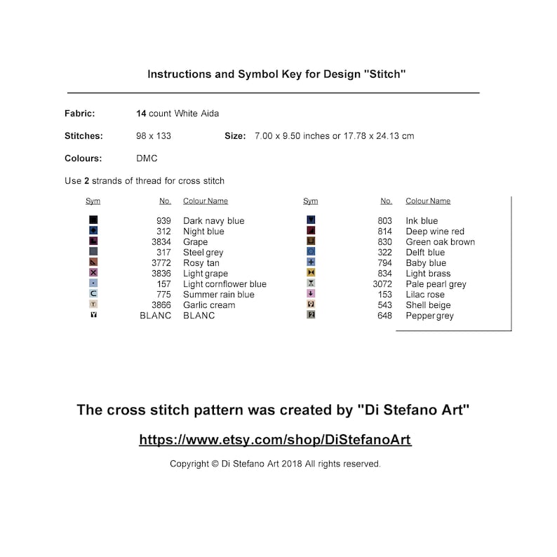 STITCH Cross Stitch Pattern PDF, Embroidery Chart, Nursery Wall Decor ...