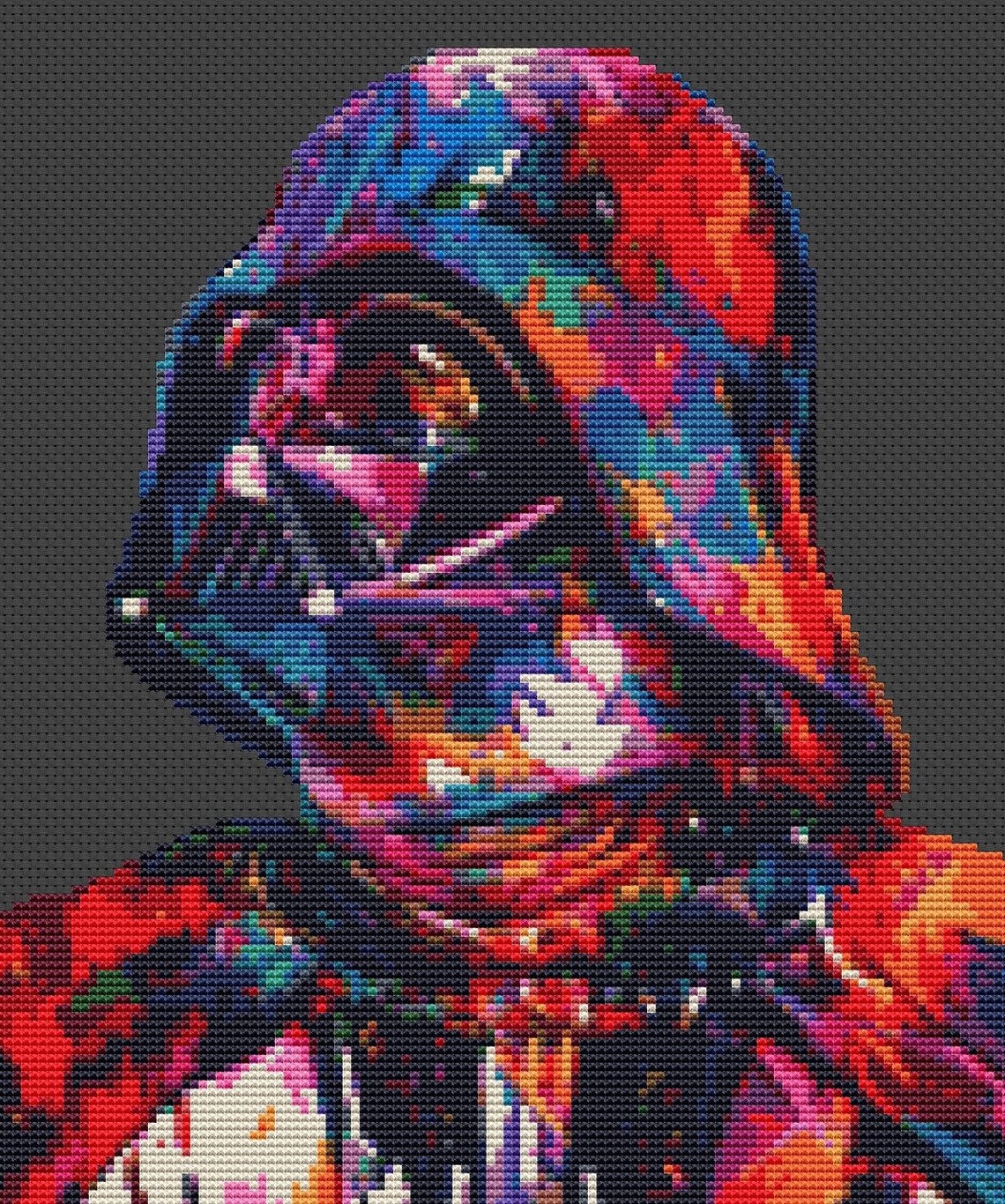 DARTH VADER Star Wars Cross Stitch Pattern PDF Modern Space | Etsy