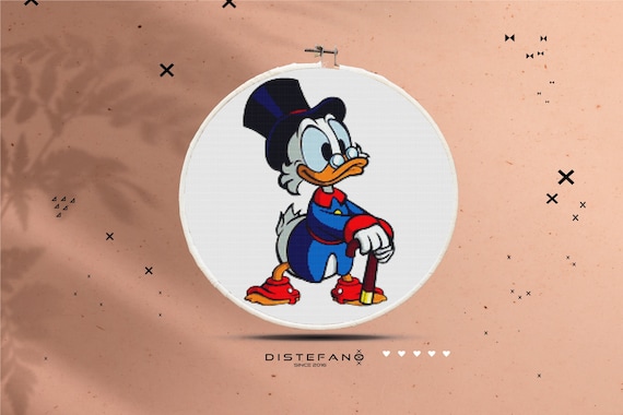 SCROOGE Mcduck Cross Stitch Pattern PDF Embroidery Chart Cute | Etsy