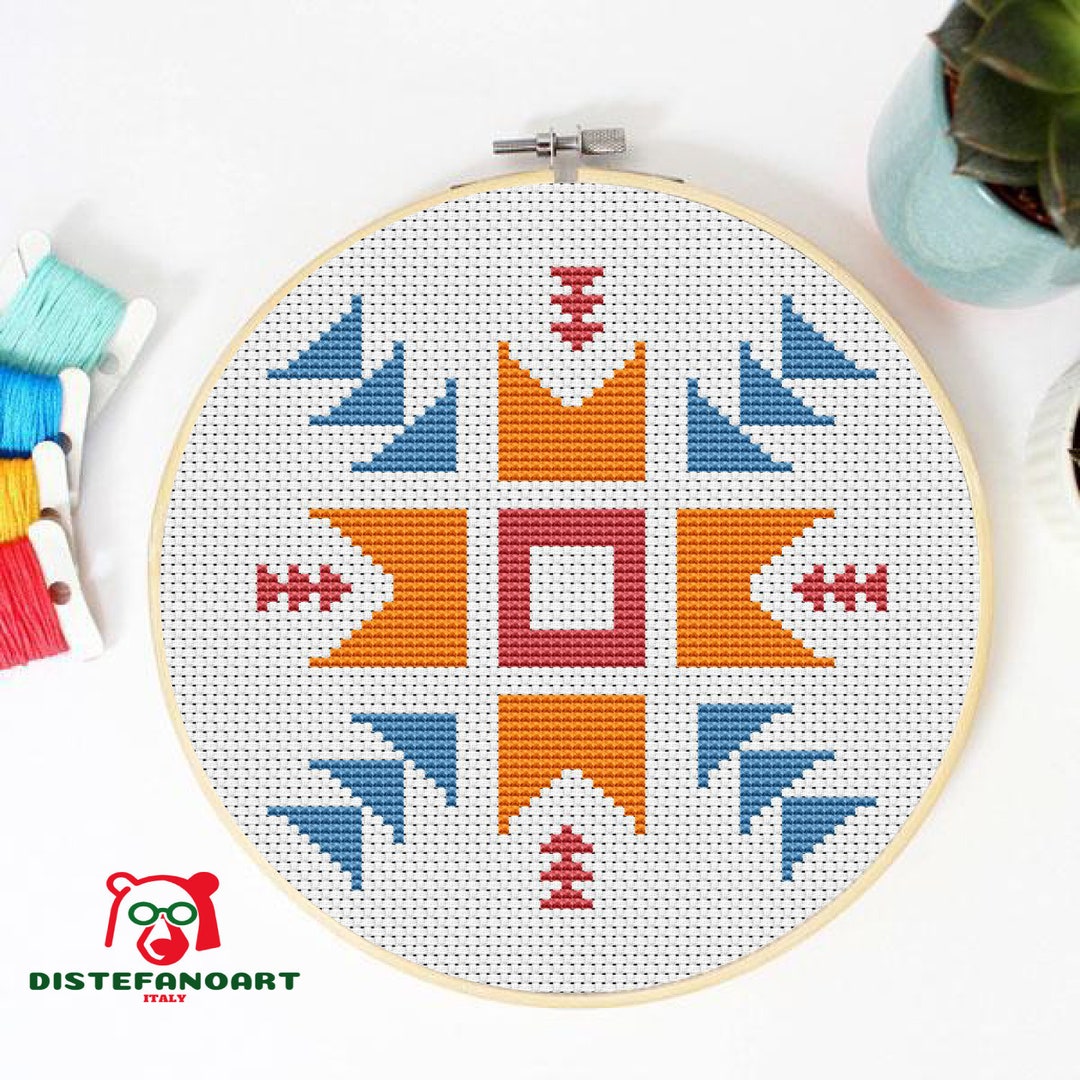 AZTEC ORNAMENT 1 Cross Stitch Pattern PDF, Embroidery Decor Ethnic ...