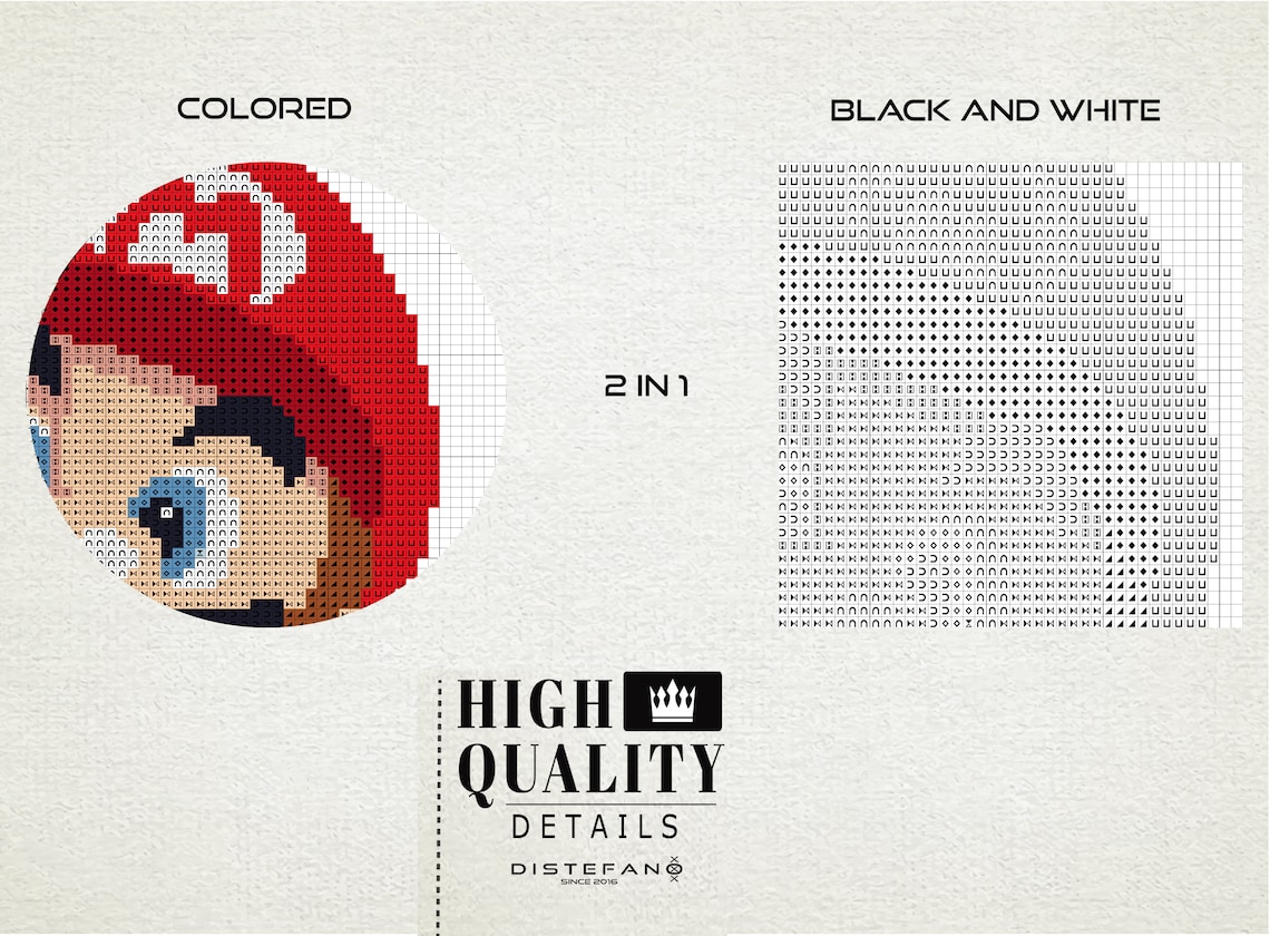 SUPER MARIO Bros Cross Stitch Pattern PDF Mario and Luigi | Etsy