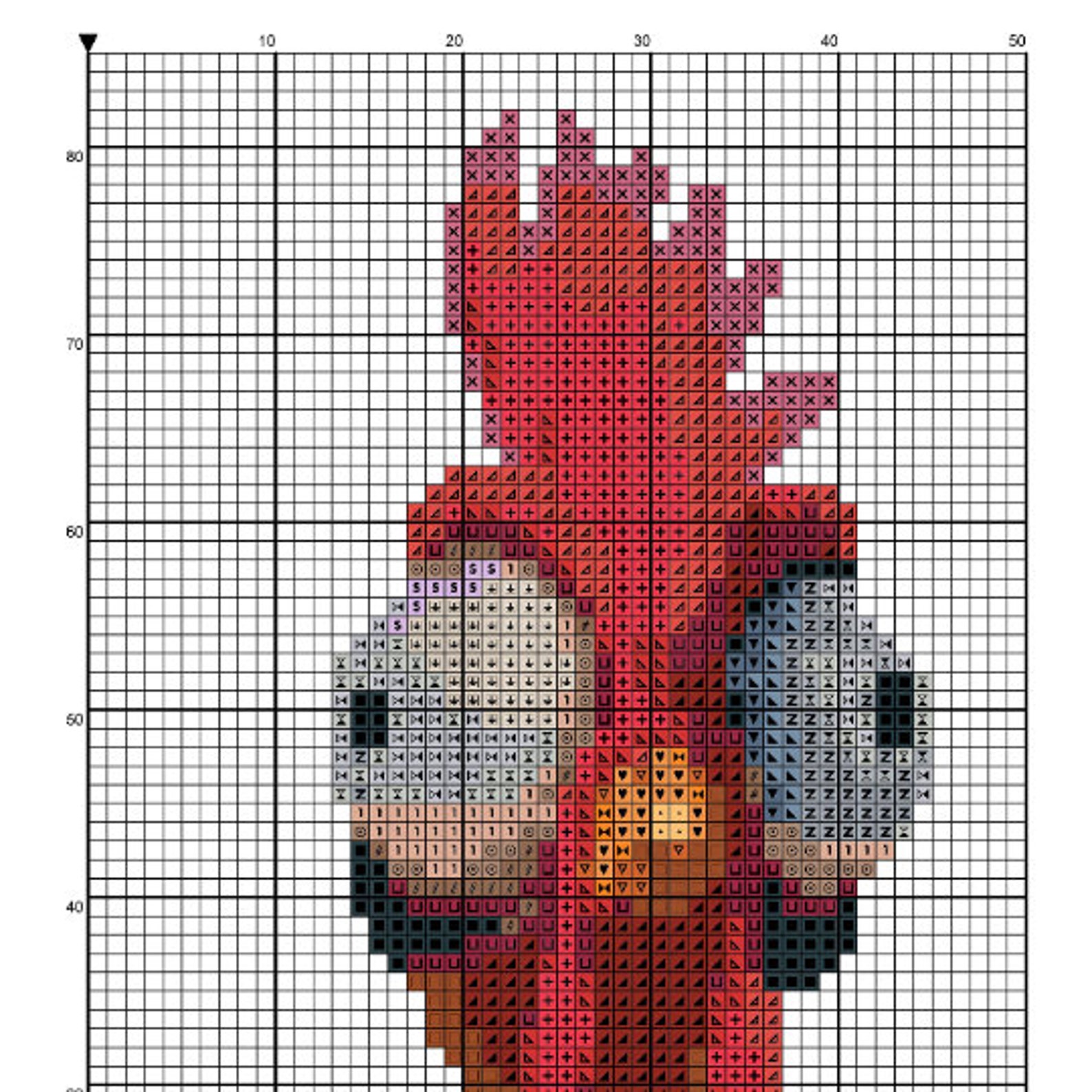 Moana Set Cross Stitch Pattern PDF Pua Chicken Heihei Te | Etsy