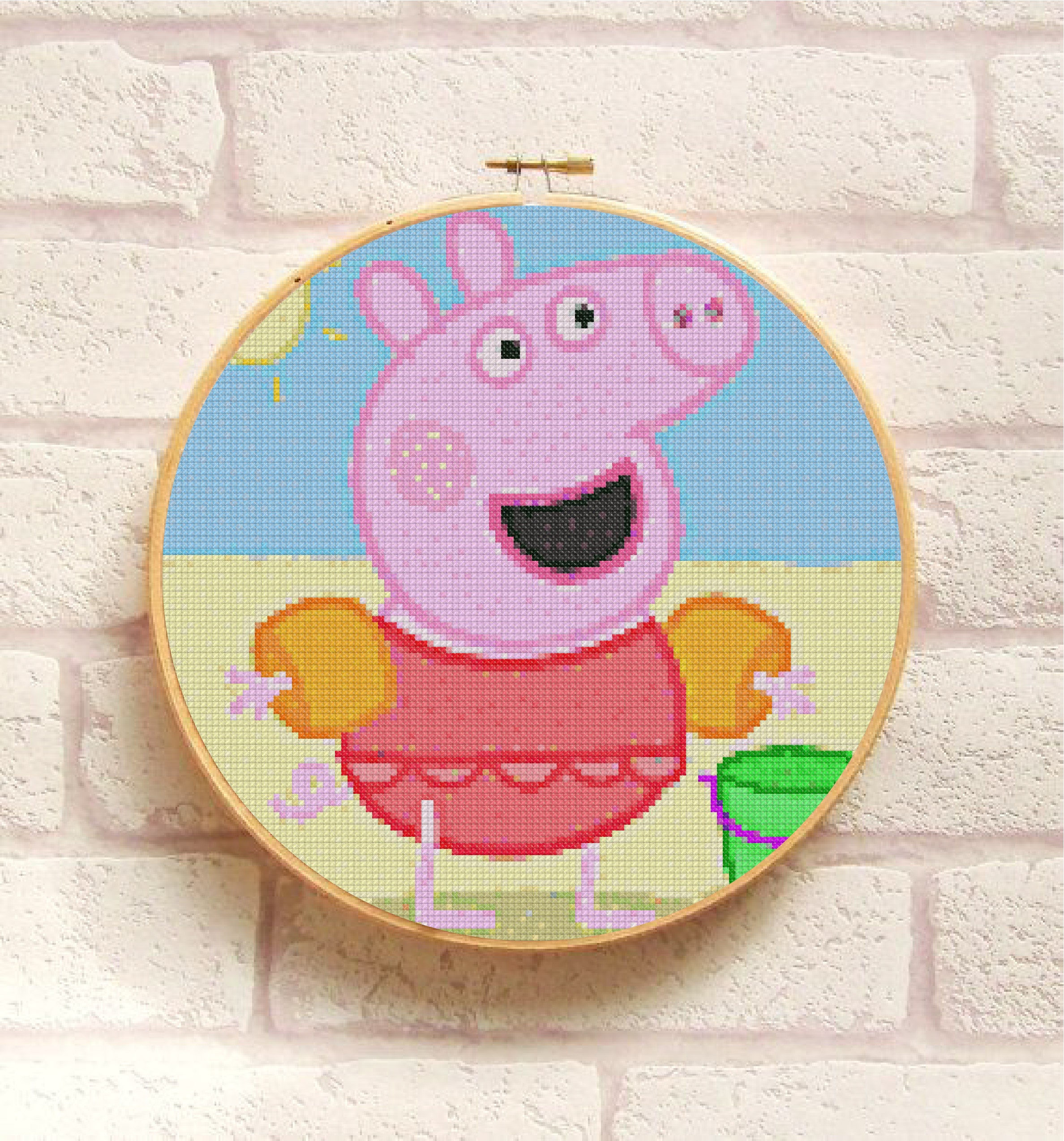 PEPPA PIG Cross Stitch Pattern PDF Embroidery Chart Cute | Etsy
