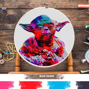 STAR WARS Cross Stitch Pattern PDF Set, Master Yoda, Darth Vader ...