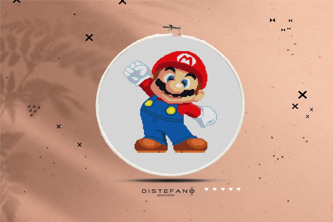 SUPER MARIO Bros Cross Stitch Pattern PDF, Mario and Luigi Cute ...