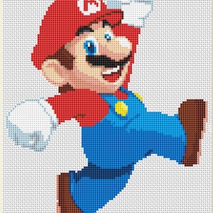 Super Mario Cross Stitch Pattern PDF Embroidery Chart Cute | Etsy