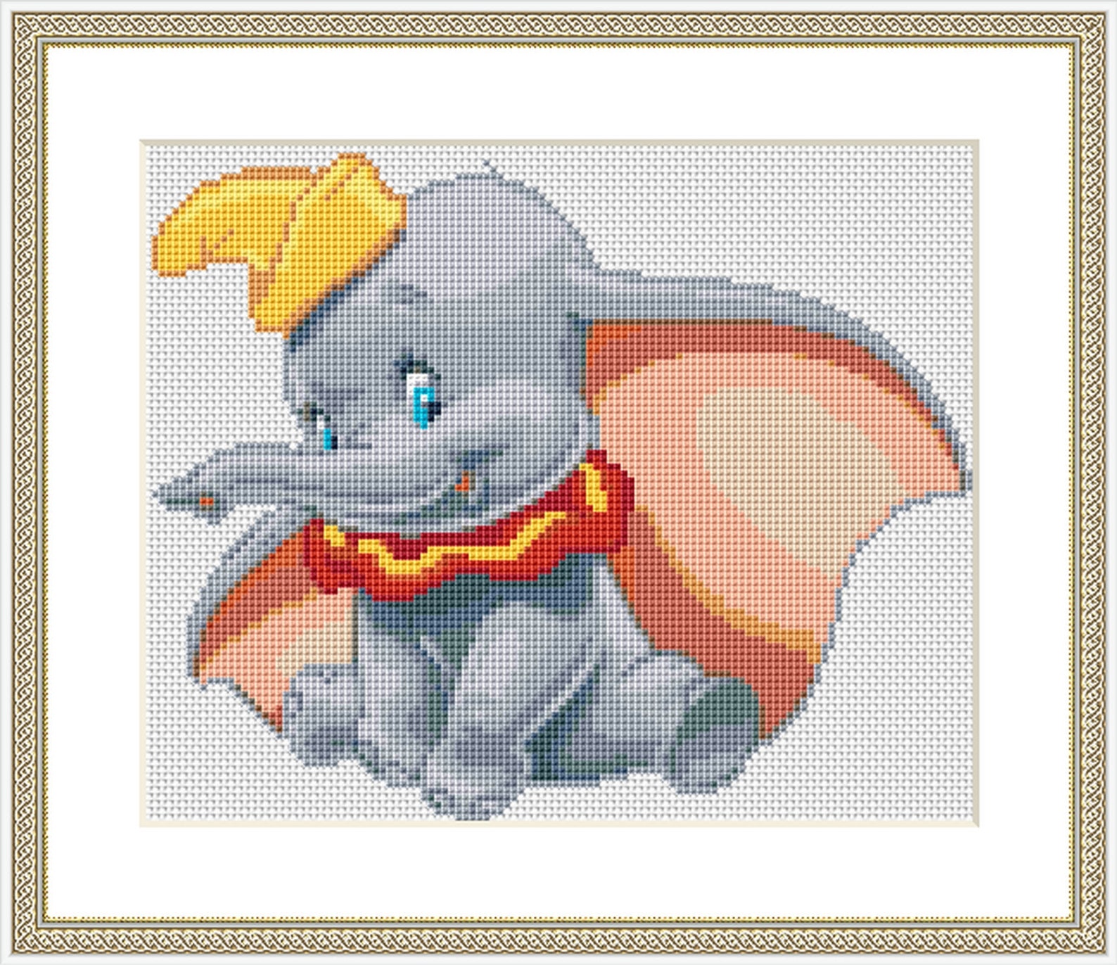 DUMBO JUMBO Cross Stitch Pattern PDF Embroidery Cute Wall | Etsy