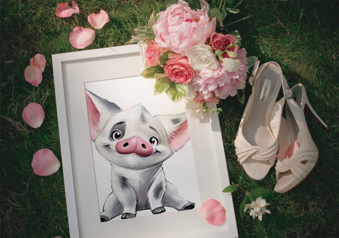 PUA the Pig Cross Stitch Pattern PDF Embroidery Chart Cute - Etsy