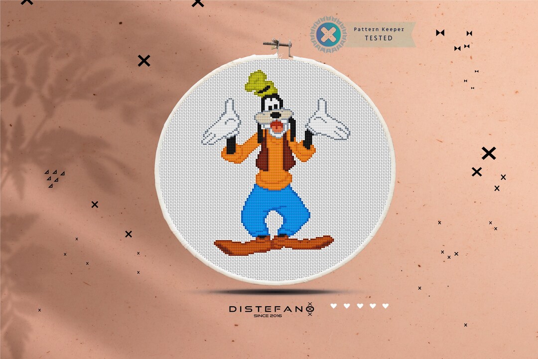 GOOFY Cross Stitch Pattern PDF, Embroidery Chart, Cute Nursery Wall ...