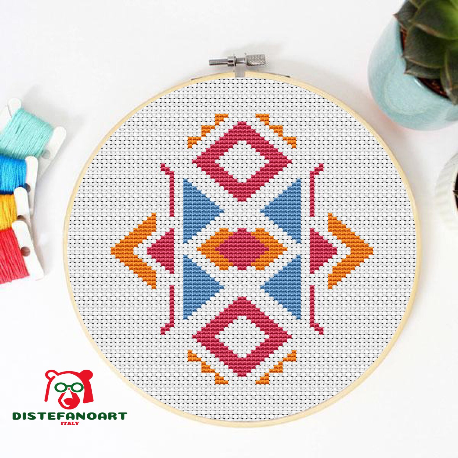 TRIBAL Cross Stitch Pattern PDF Set Aztec Embroidery Cross | Etsy