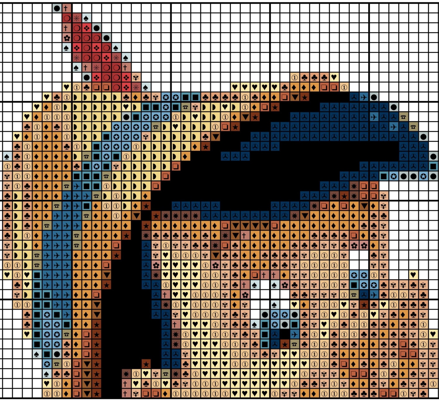 PINOCCHIO Cross Stitch Pattern PDF Embroidery Chart Cute - Etsy