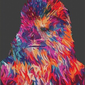 CHEWBACCA Star Wars Cross Stitch Pattern PDF, Modern Space Darth Vader ...