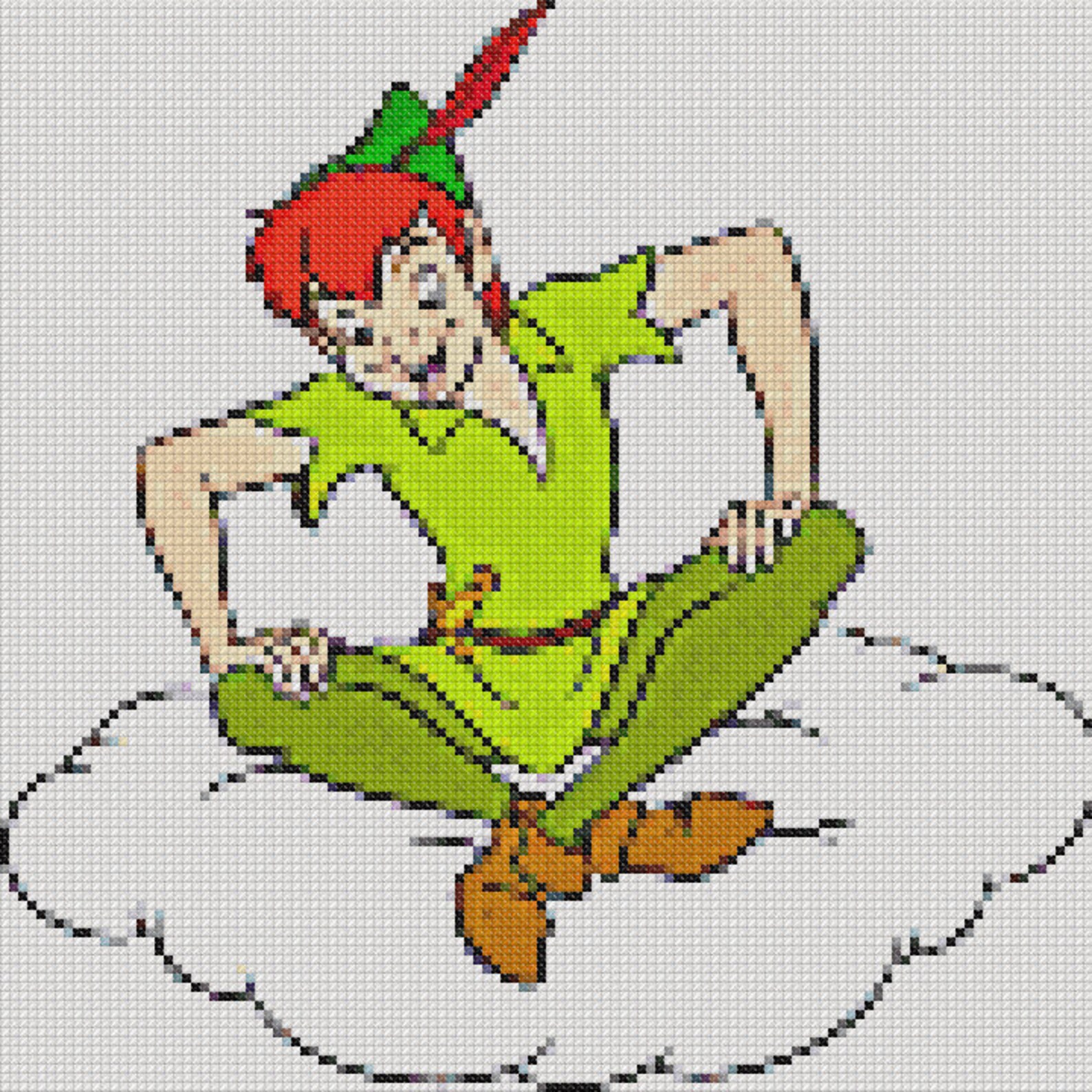 PETER PAN Cross Stitch Pattern PDF Embroidery Chart Nursery | Etsy