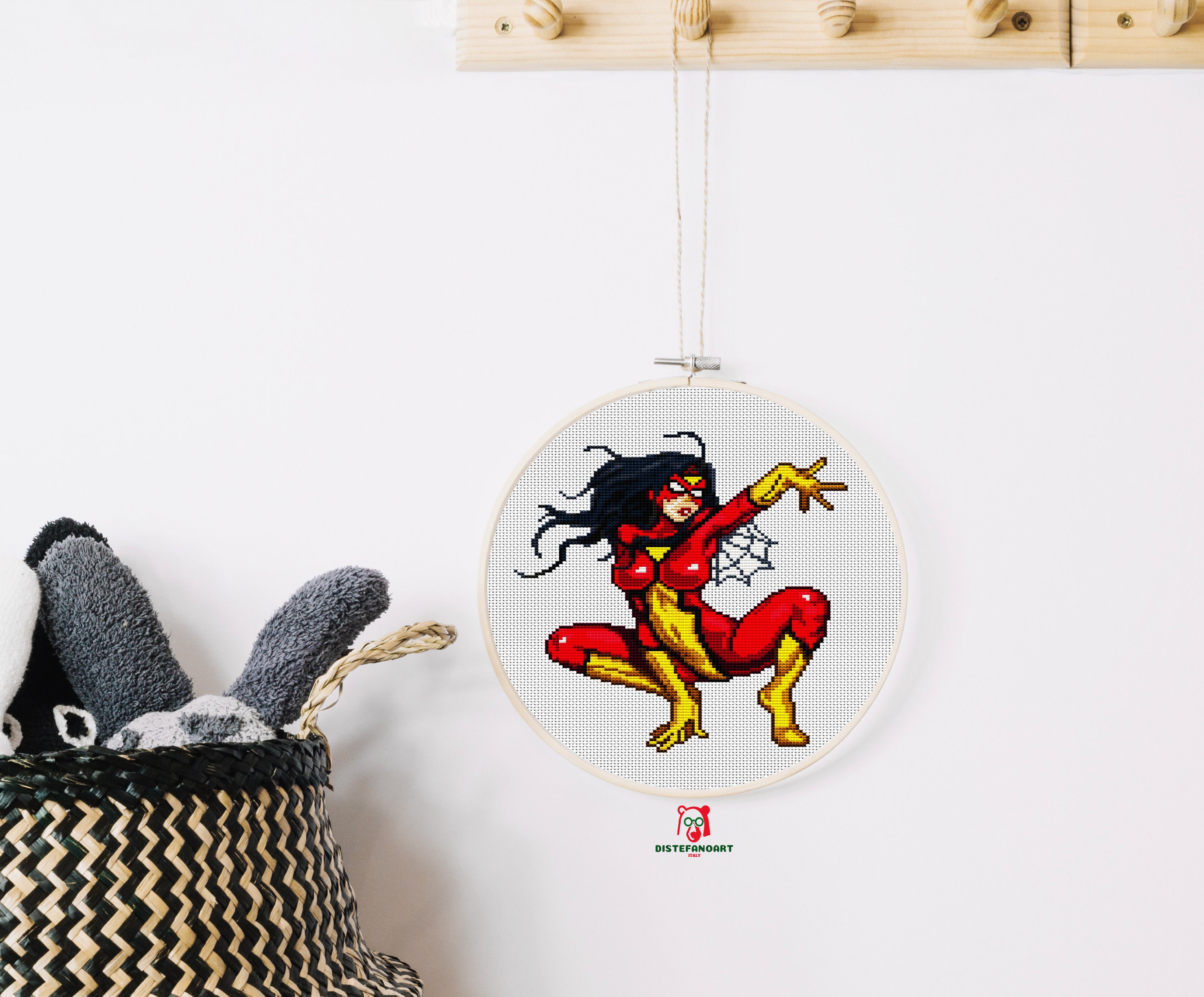 SPIDERWOMAN Cross Stitch Pattern PDF Embroidery Cute Wall - Etsy