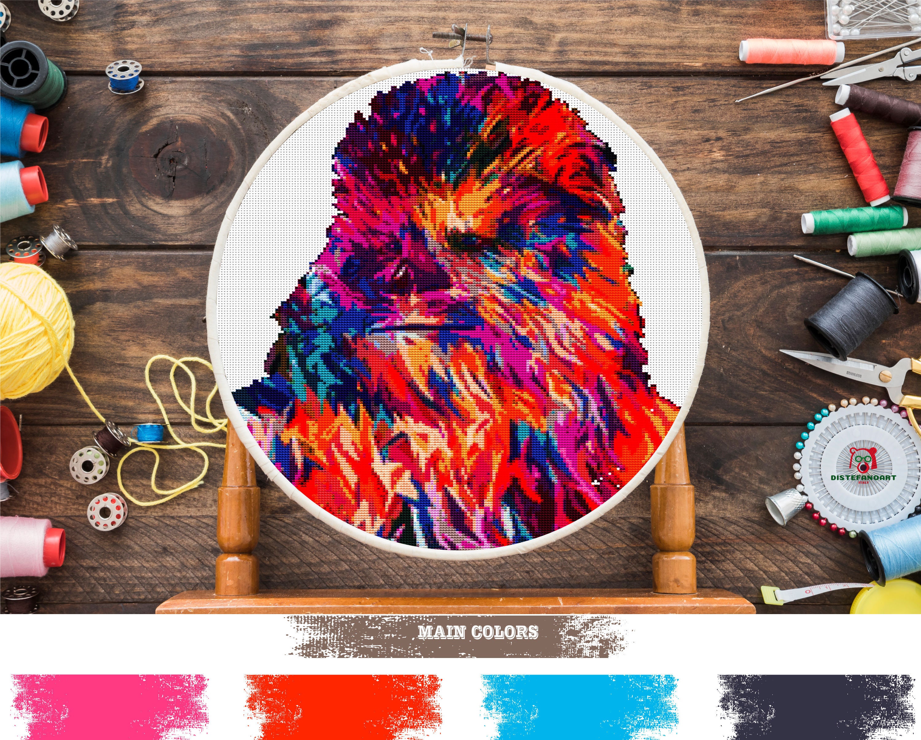 CHEWBACCA Star Wars Cross Stitch Pattern PDF Modern Space | Etsy