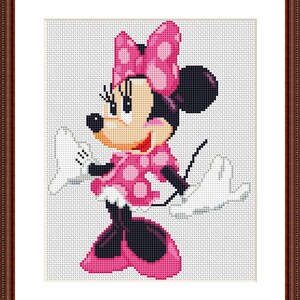 MINNIE MOUSE Cross Stitch Pattern PDF, Embroidery Chart Cute Nursery ...