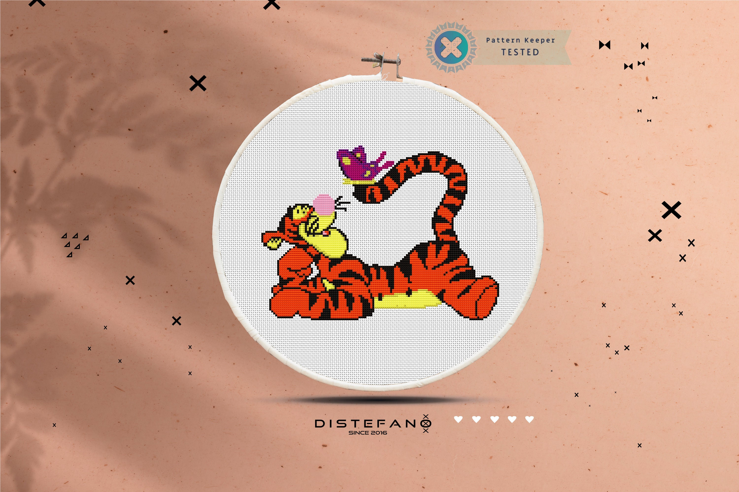 TIGGER Cross Stitch Pattern PDF Embroidery Cute Nursery - Etsy