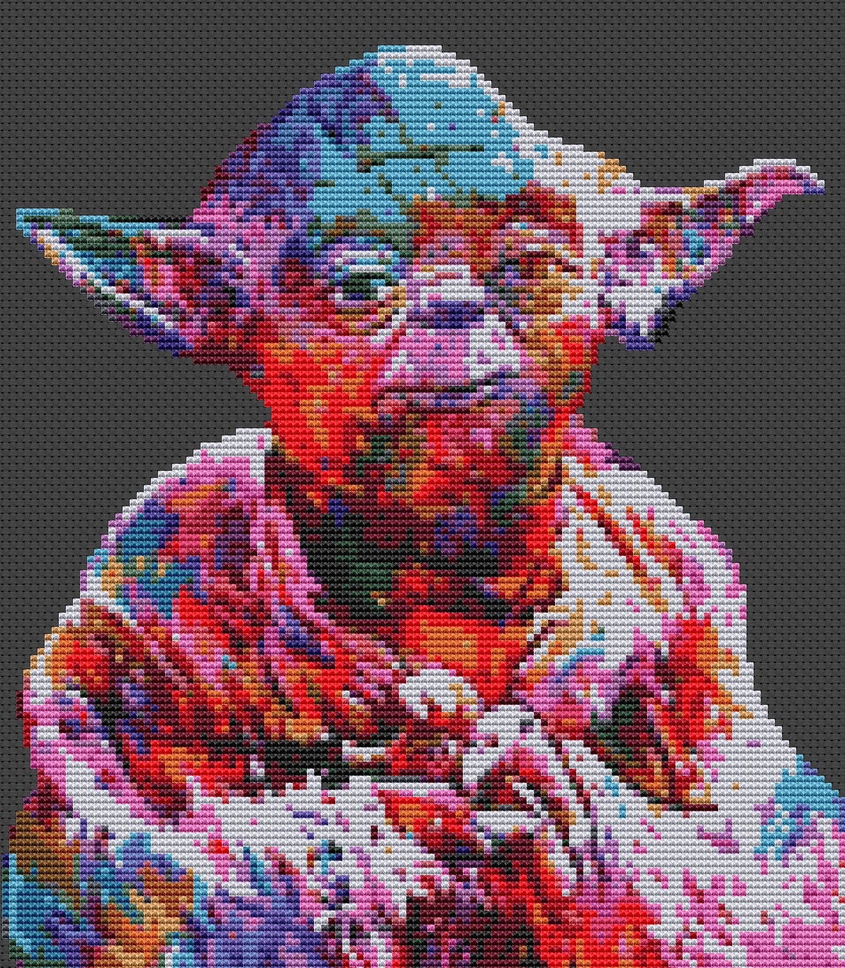 MASTER YODA Star Wars Cross Stitch Pattern PDF Modern Space | Etsy