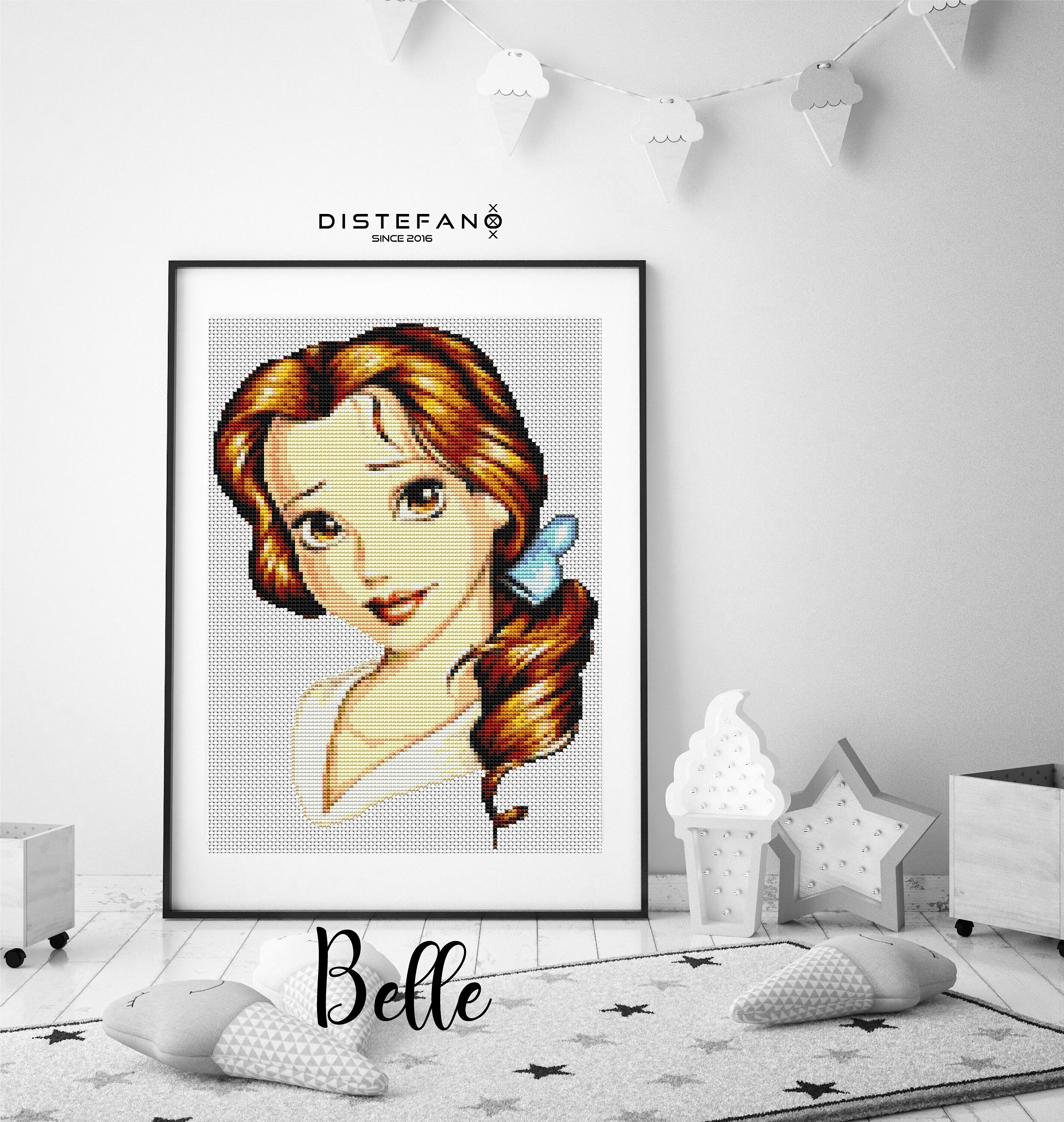 BELLE Cross Stitch Pattern PDF Embroidery Chart Nursery | Etsy