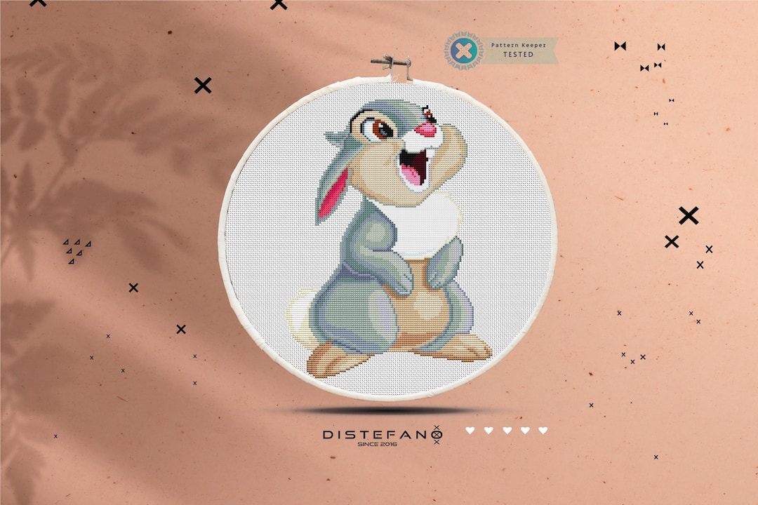 THUMPER RABBIT Cross Stitch Pattern PDF, Embroidery Cute Nursery Decor ...