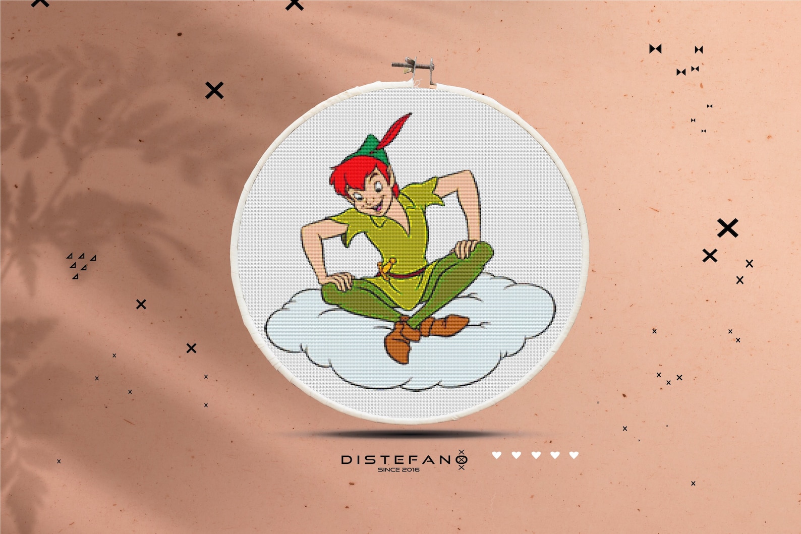 PETER PAN Cross Stitch Pattern PDF Embroidery Chart Nursery - Etsy