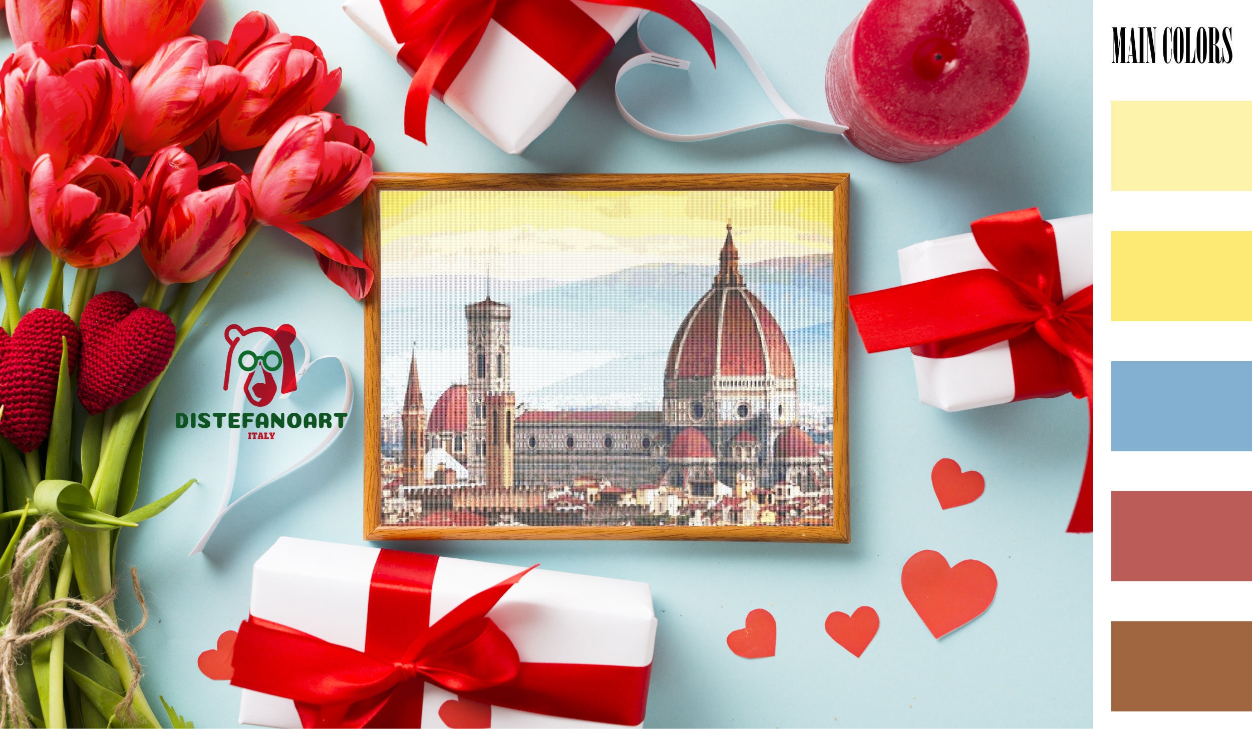 BIG FLORENCE Cross Stitch Pattern PDF Modern Embroidery - Etsy