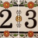Handmade Ceramic House Number Tiles MARIGOLD - Large Size - Etsy