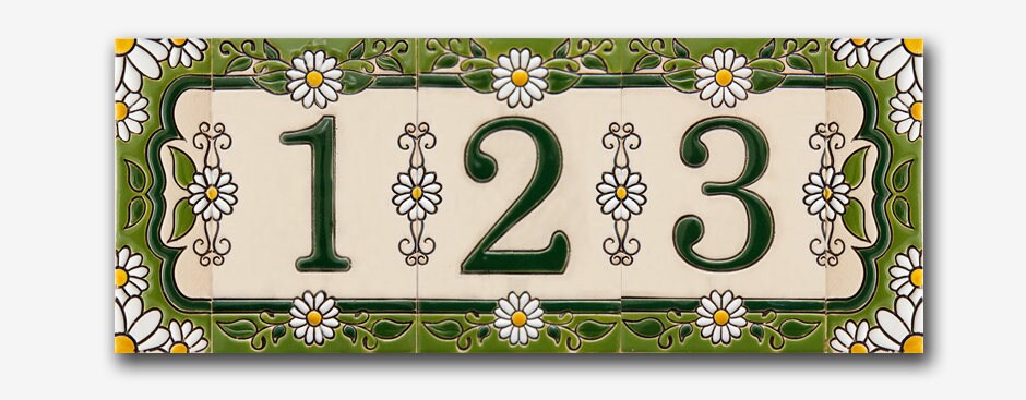Handmade Ceramic House Number Tiles DAISY Large Size - Etsy Australia