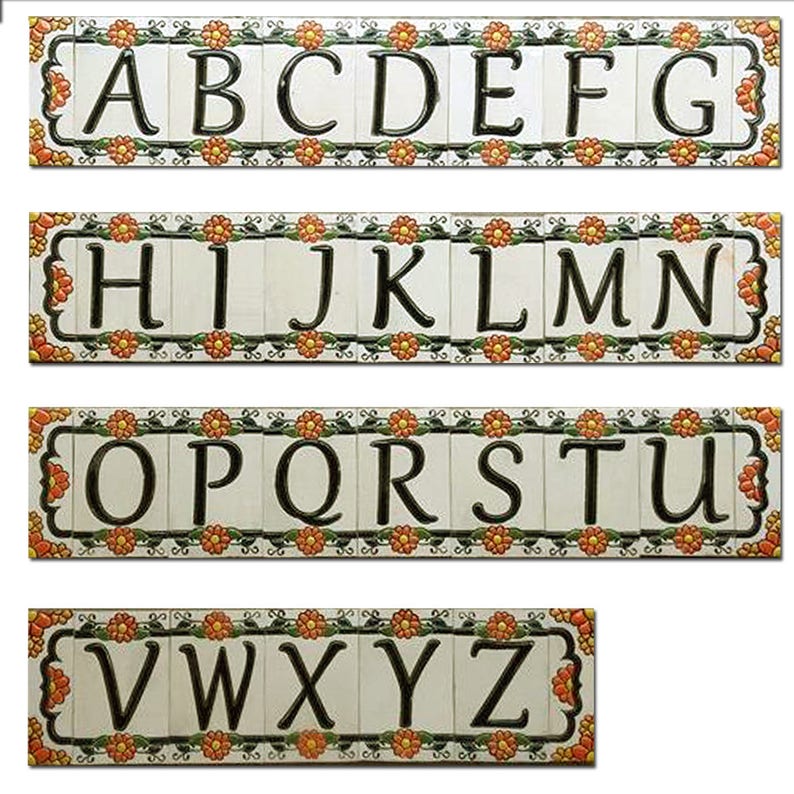 Handmade Ceramic House Numbers and Letters MARIGOLD - Small Size - Etsy