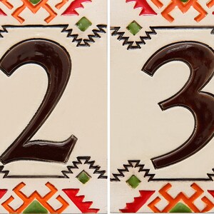 Handmade Ceramic House Number Tiles "ethno" - Etsy
