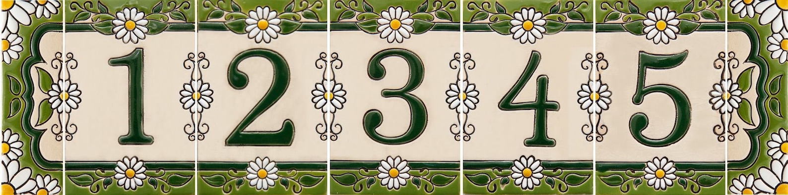 Handmade Ceramic House Number Tiles DAISY Large Size - Etsy Australia