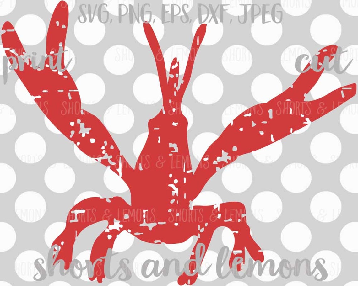 Crawfish Svg, Grunge Svg, Crawfish Boil Svg, Distressed Crawfish Svg ...