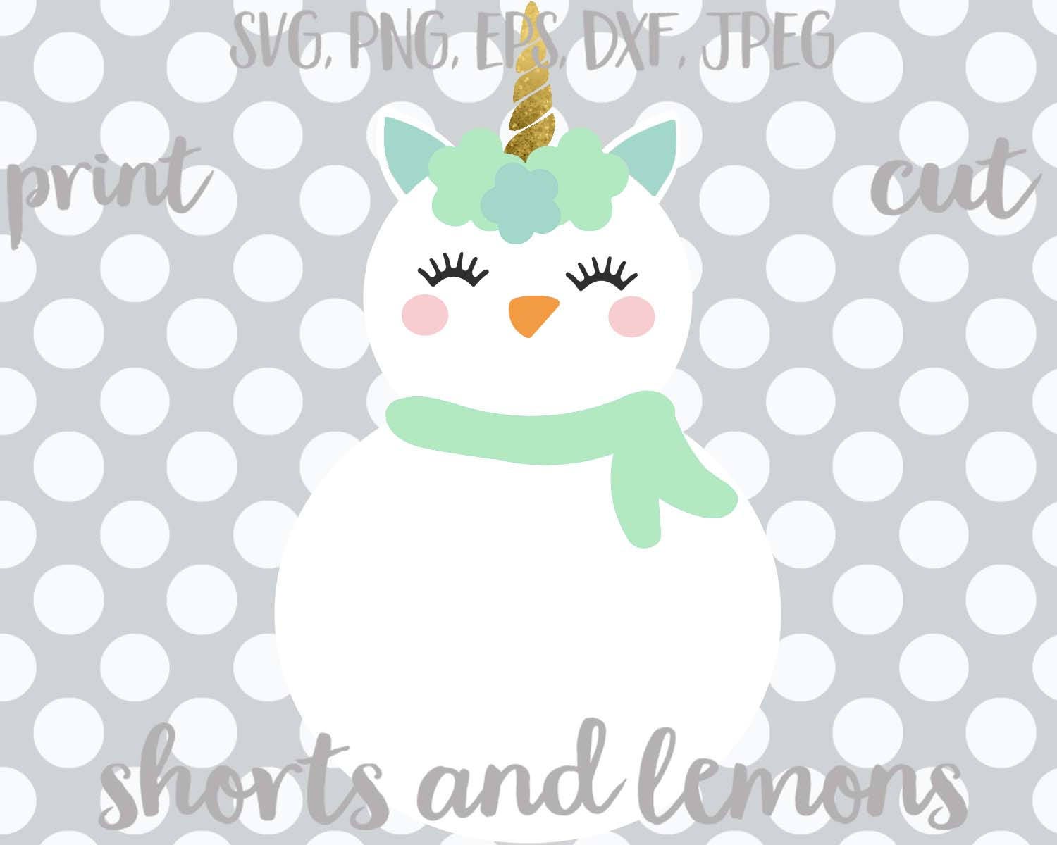 Girls Christmas Svg Christmas Svg Unicorn Snowman Svg Girl | Etsy