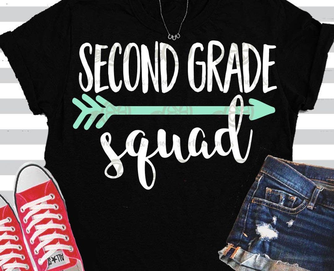 Second Grade Squad Svg, Teacher, Svg, 2nd Grade Svg, 2nd Grade, Shirt ...