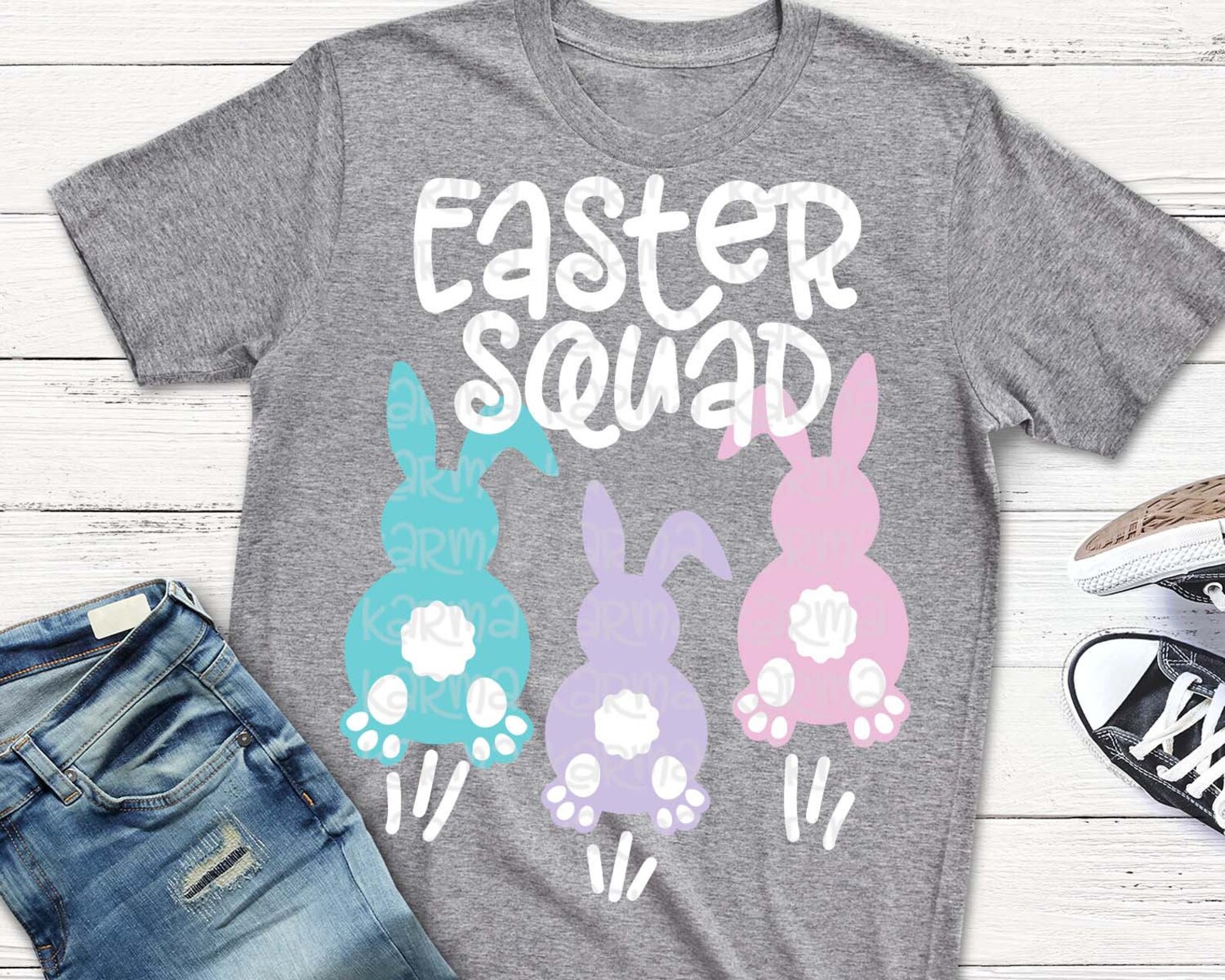 Easter Svg Easter Squad Svg Family Easter Svg Bunnies SVG | Etsy