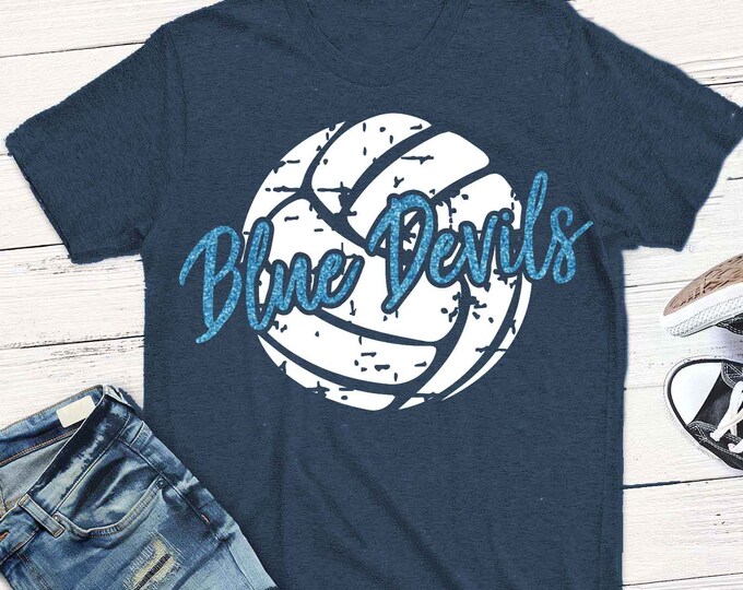 Blue Devils Svg, Volleyball Svg, Blue Devils, Volleyball, Grunge Svg ...